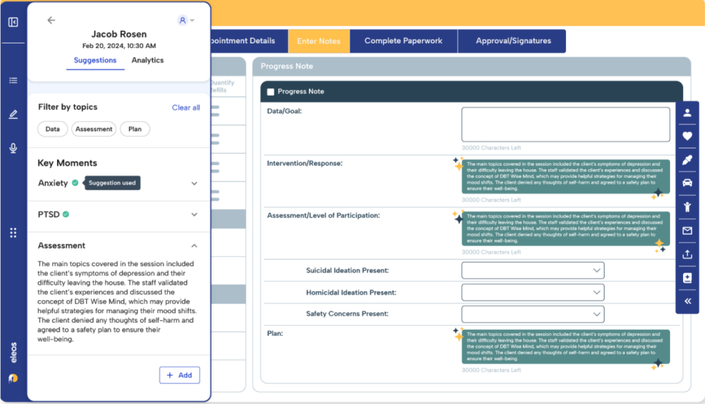 Eleos Documentation | Behavioral Health AI Solution